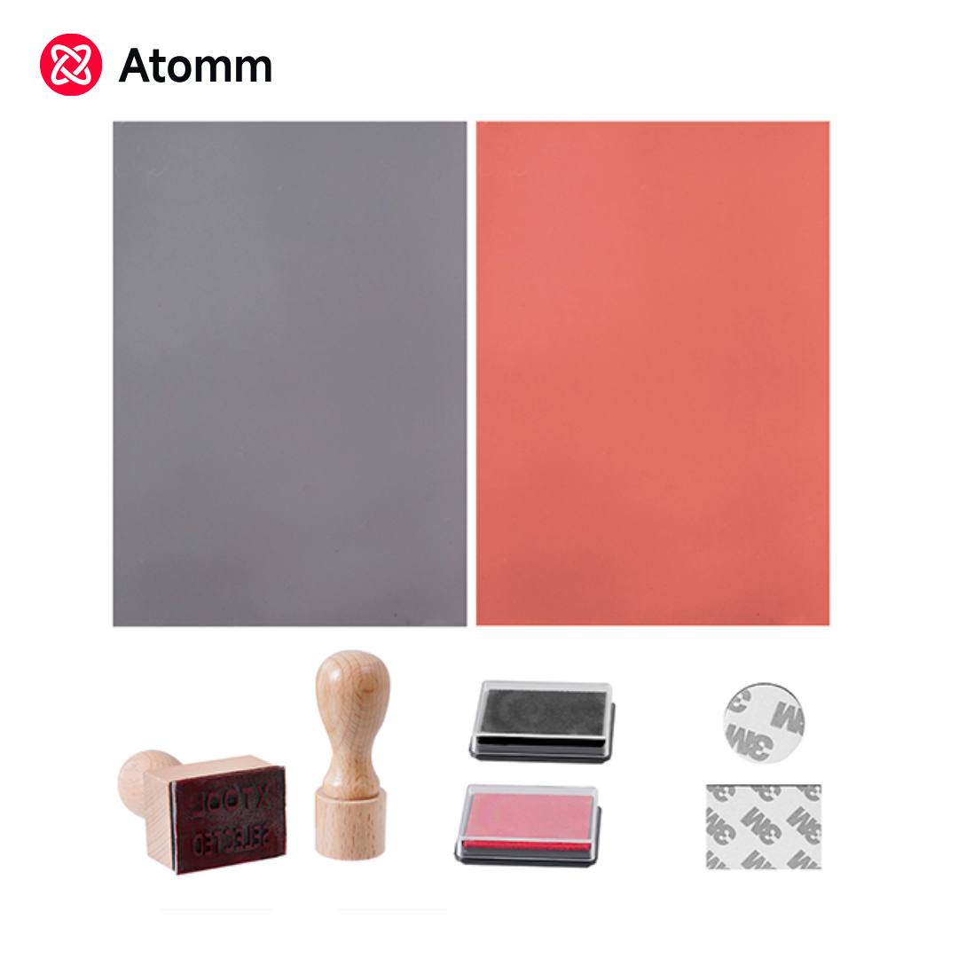 Laser Engraving Rubber Stamp Set