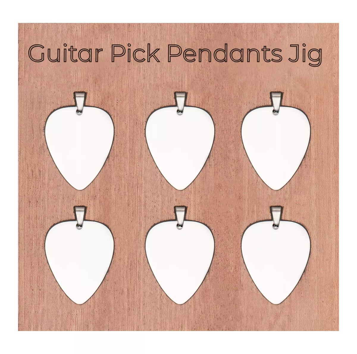Stainless Steel Guitar Pick Pendants JIG File
