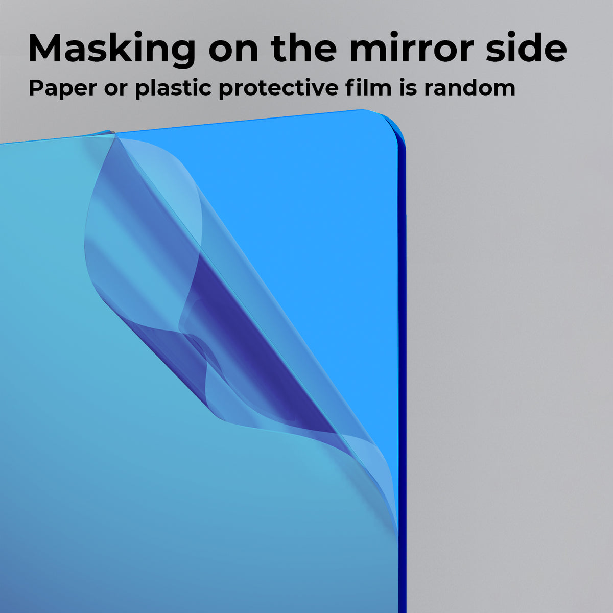 1/8" Light Blue Mirror Acrylic Sheet Plexiglass (3pcs)