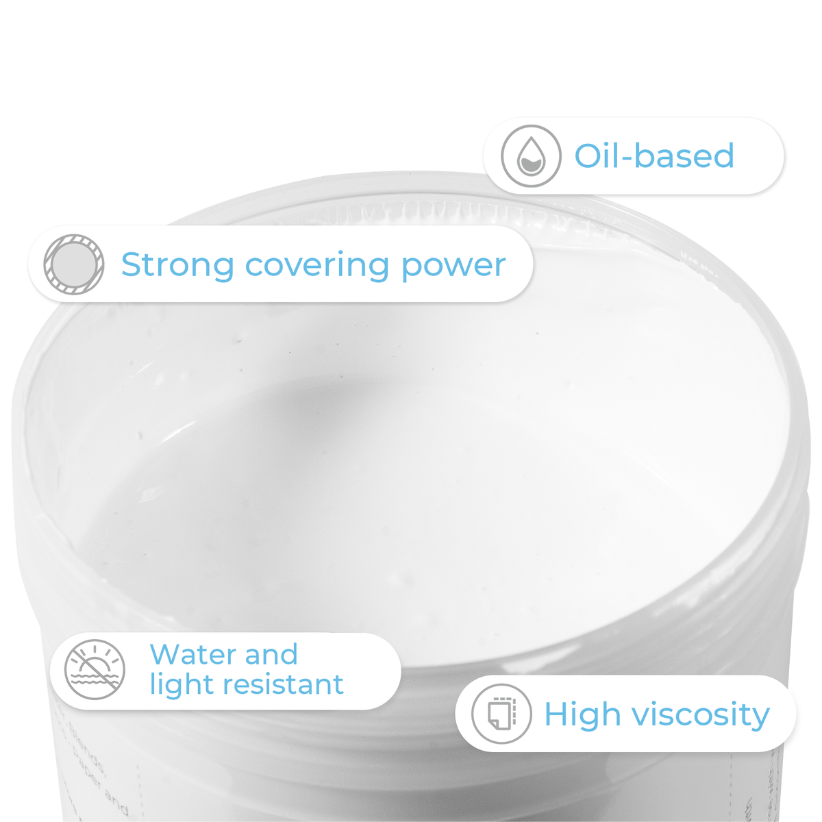 White Oil-Based Screen Printing Ink (16oz)