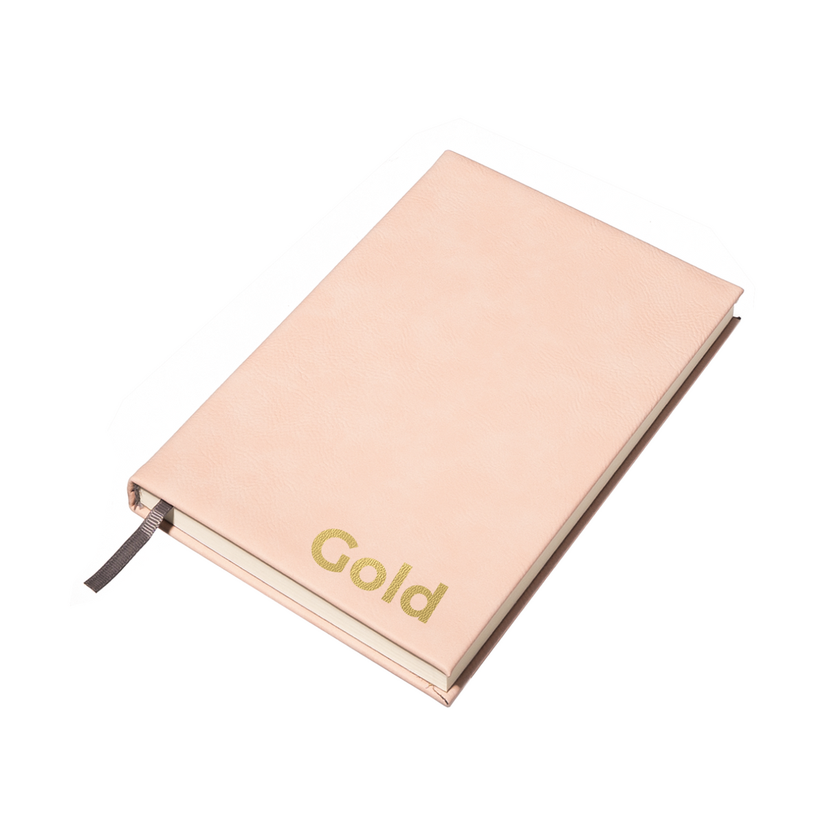 Pale Pink to Gold Laserable PU Notebook