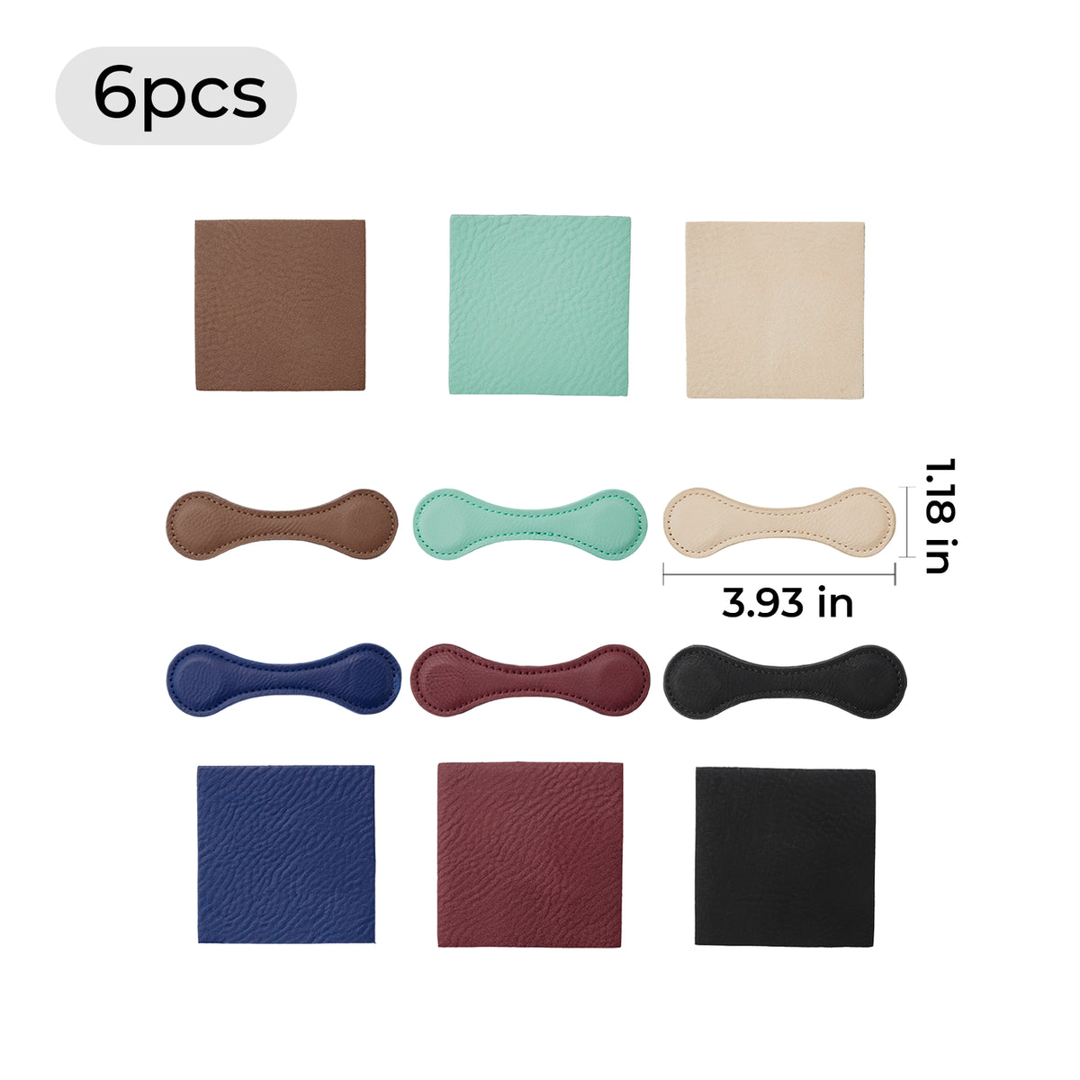 Laserable PU Mixed Color Magnetic Bookmark (6pcs)