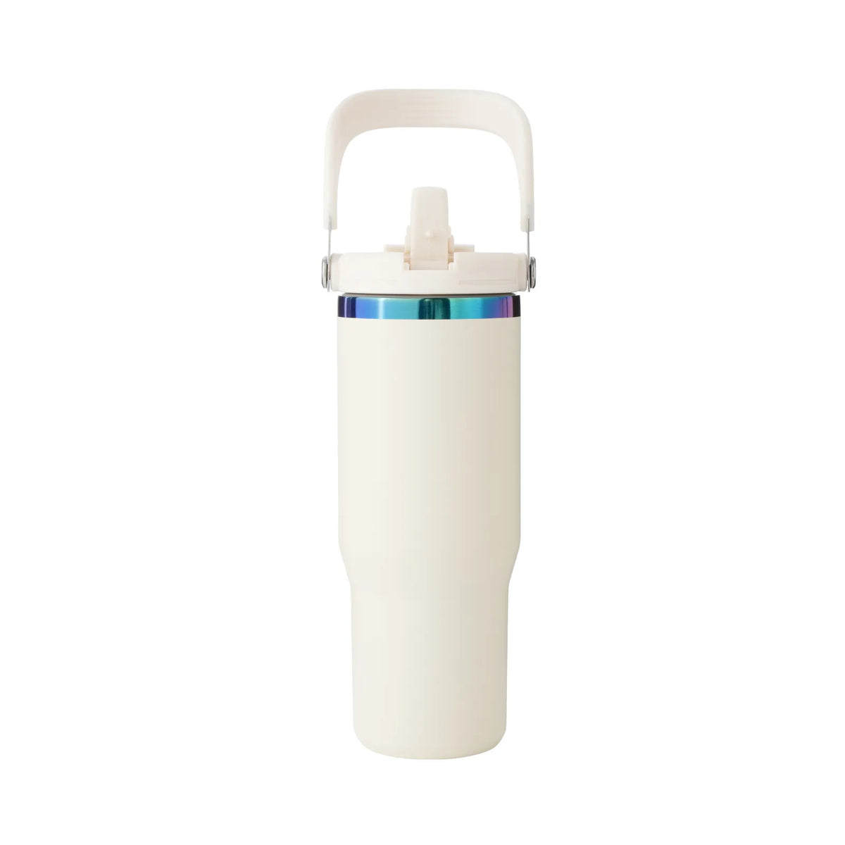 Stainless Steel Tumbler with Handle and Straw (30oz)