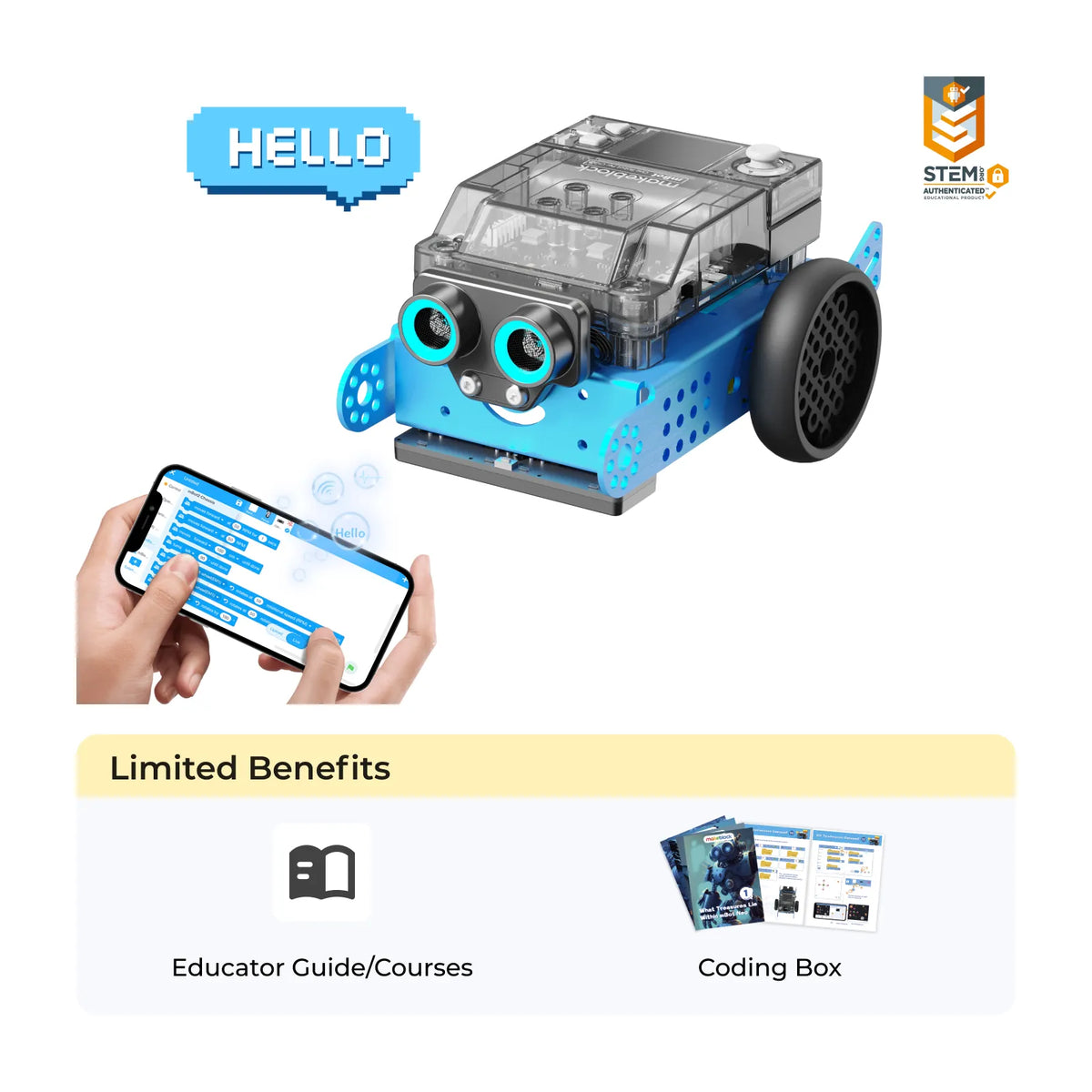 mBot2: STEAM Education Coding Robot Kit for AI Learning